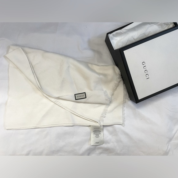 Gucci | Accessories | Gucci Gg Jacquard Silk Wool Shawl Brand New ...